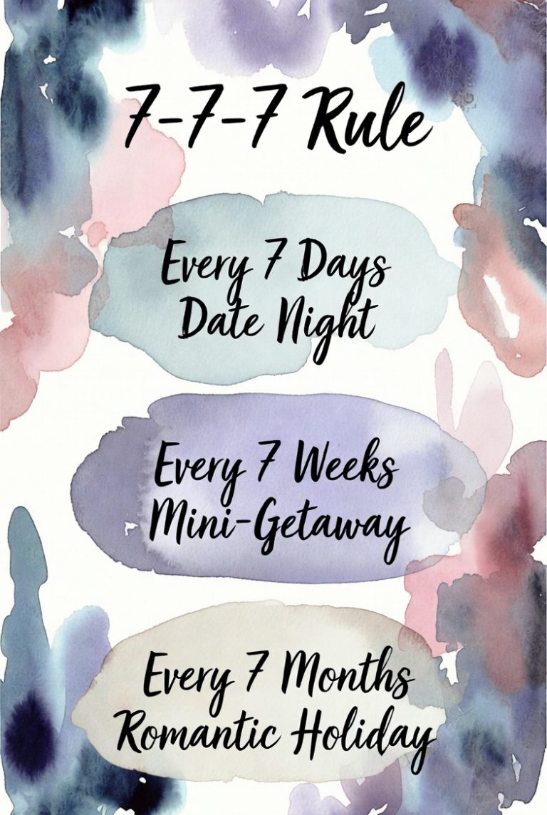 7-7-7 Rule, 5-5-5 Method, 3-3-3 Rule – the rules of Romantic ...